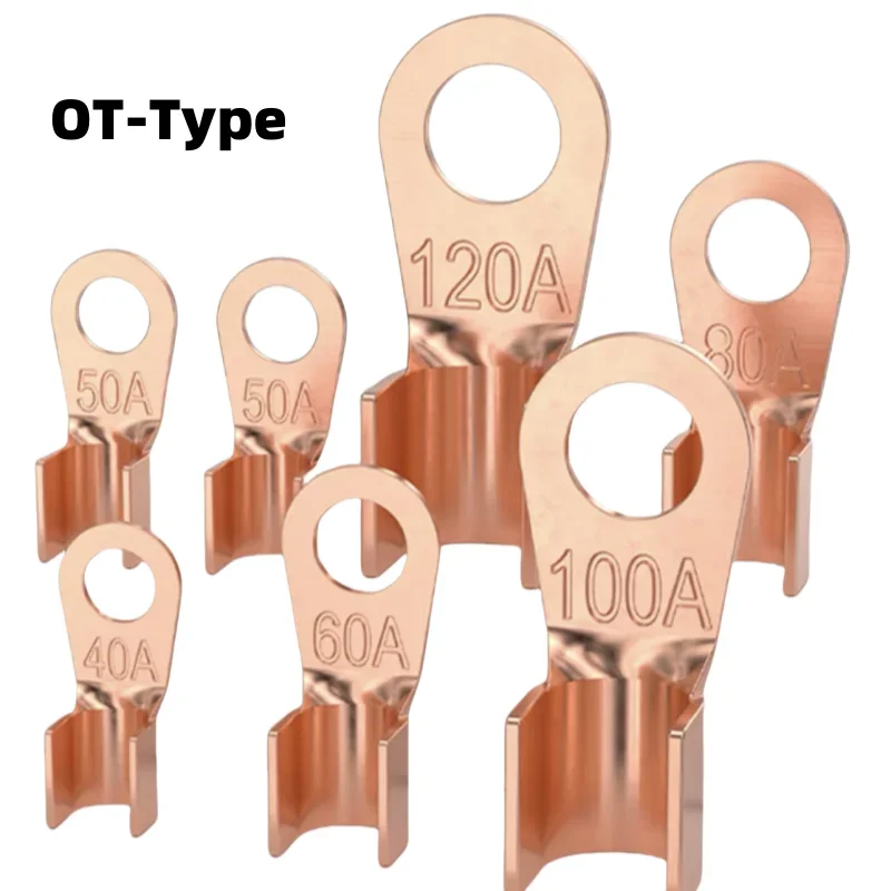 1-5pcs-OT-Terminal-500-400-300-250-200-150-100A-Wire-Terminal-Red ...