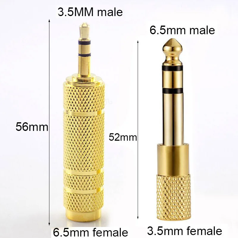 Adaptador de Audio de 6,5mm, conector macho de 3,5mm a hembra, amplificador de auriculares ...