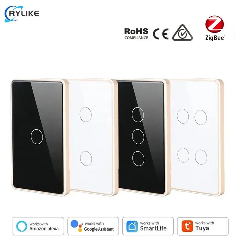 Metal-Frame-Tempered-Glass-Touch-Panel-Zigbee-Smart-Switch-AU-US ...