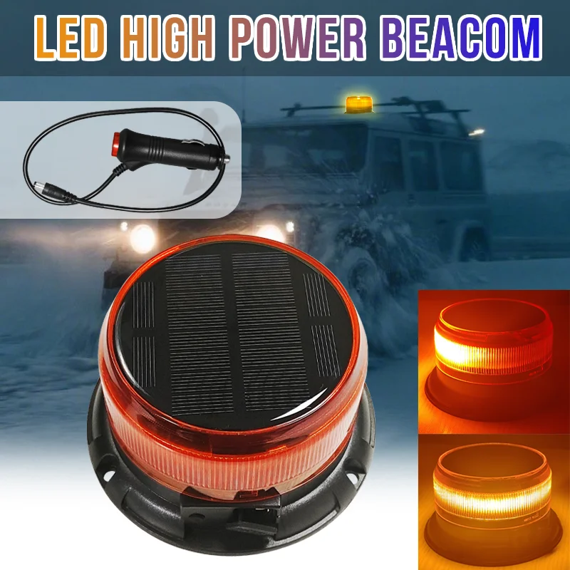 Solar-LED-Beacon-Light-Emergency-Warning-Strobe-Light-with-Magnetic ...