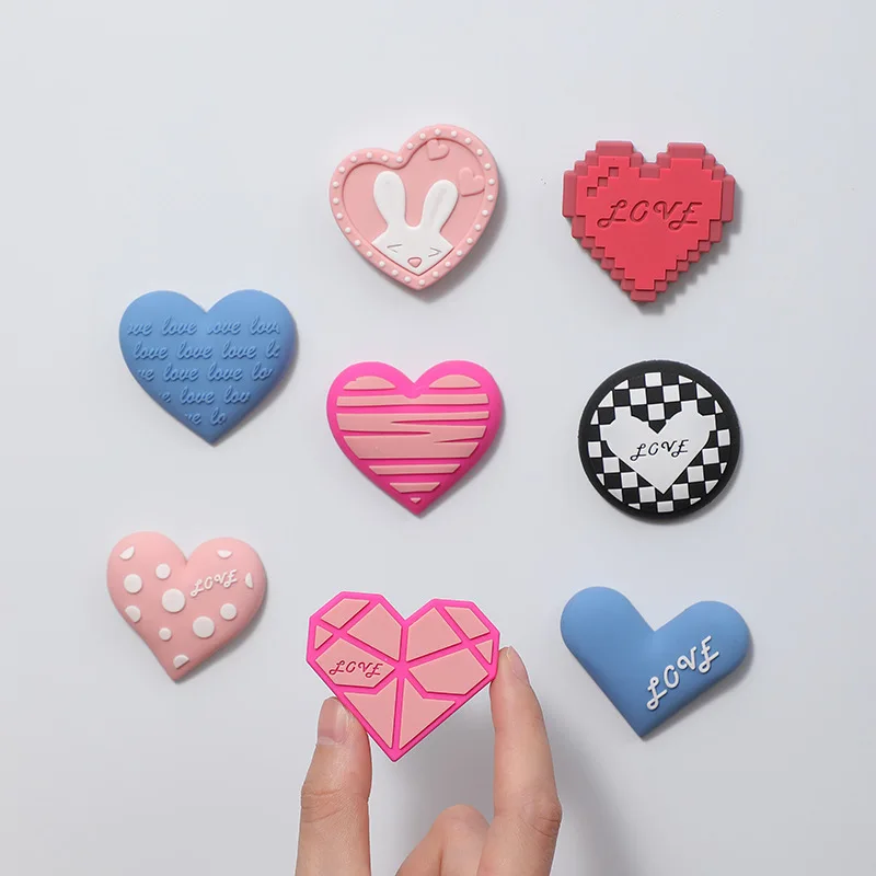1pc Cute 3D Love Heart Fridge Magnet Refrigerator Magnetic Photo ...