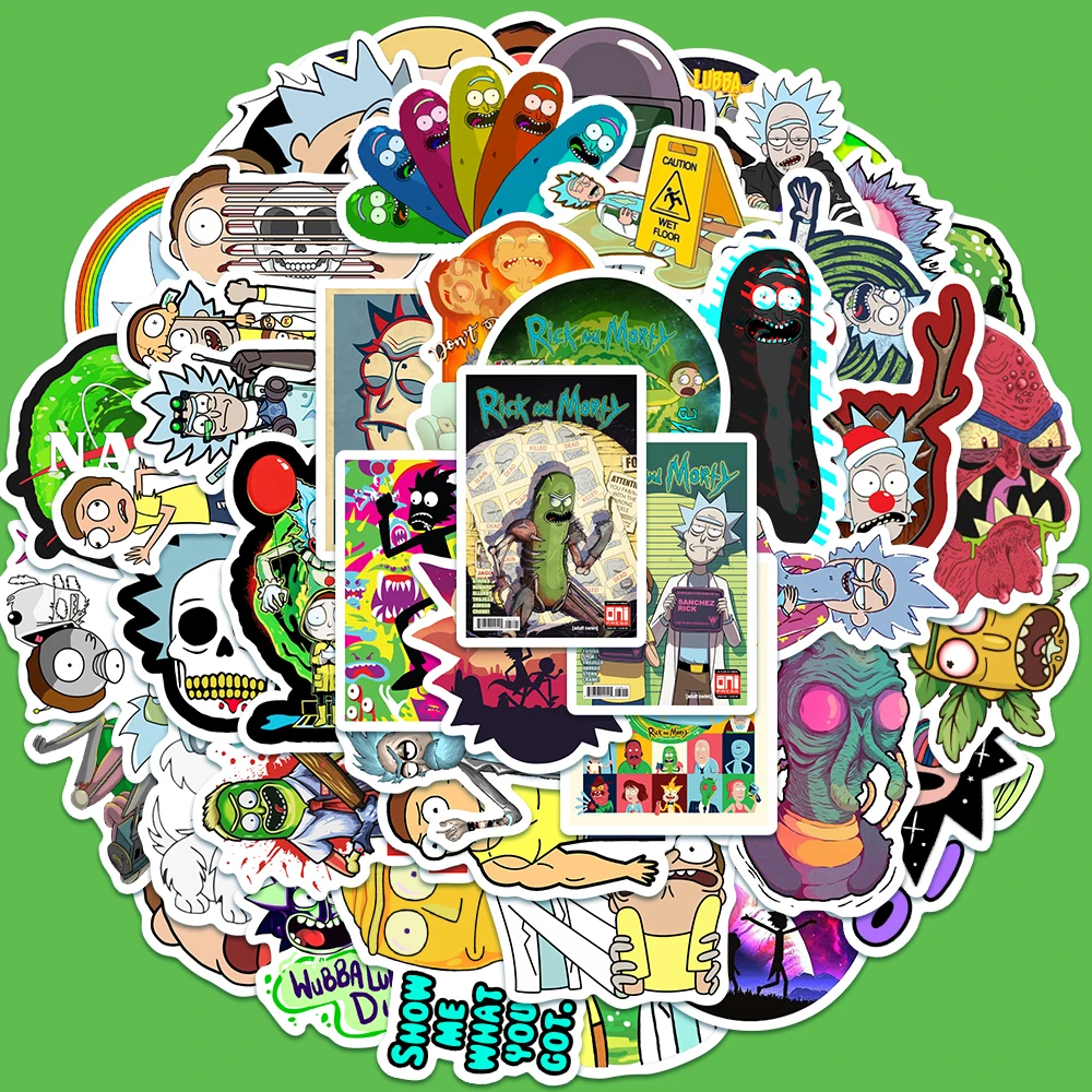 Pegatinas-de-dibujos-animados-de-Rick-para-ni-os-calcoman-as ...