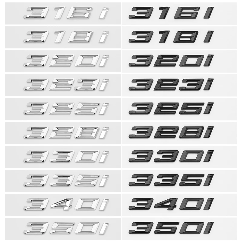 for BMW new font number 316i 318d 320i 325i letters 328d 330i 340i GT ...
