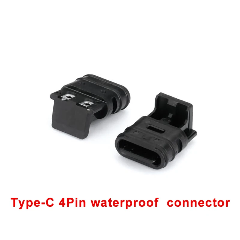 1-10PCS-Type-C-4Pin-strip-steel-single-side-terminal-tongue-exposed ...