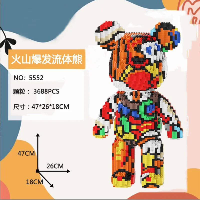 Bloques de construcción Bearbricks, juguetes, osito gigante, violencia ...