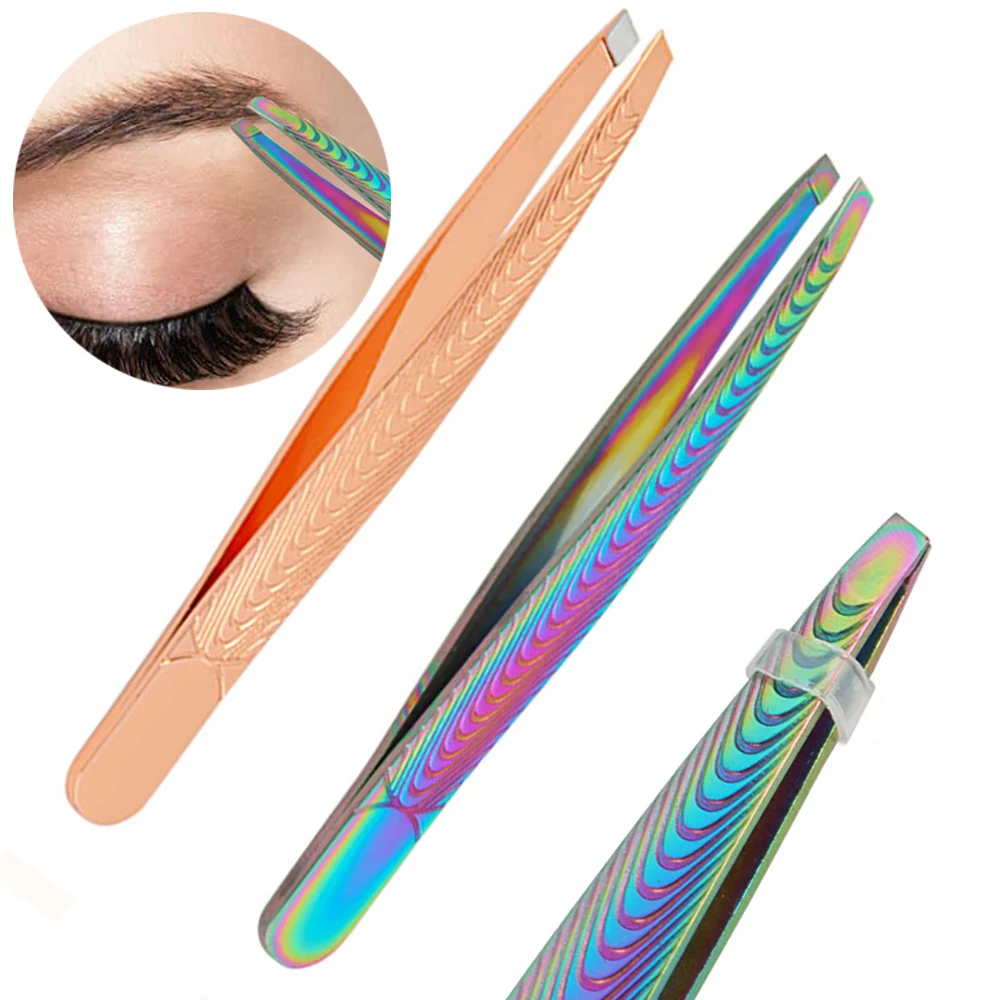 1pcs Eyebrow Tweezer Face Hair Removal Tweezers Trimmer Eyelash Brow ...