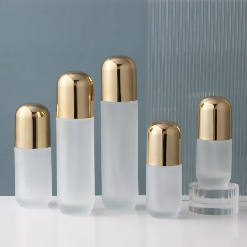 High-end Frosted Glass Cosmetic Bottle Face Cream Jar Spray / Lotion ...