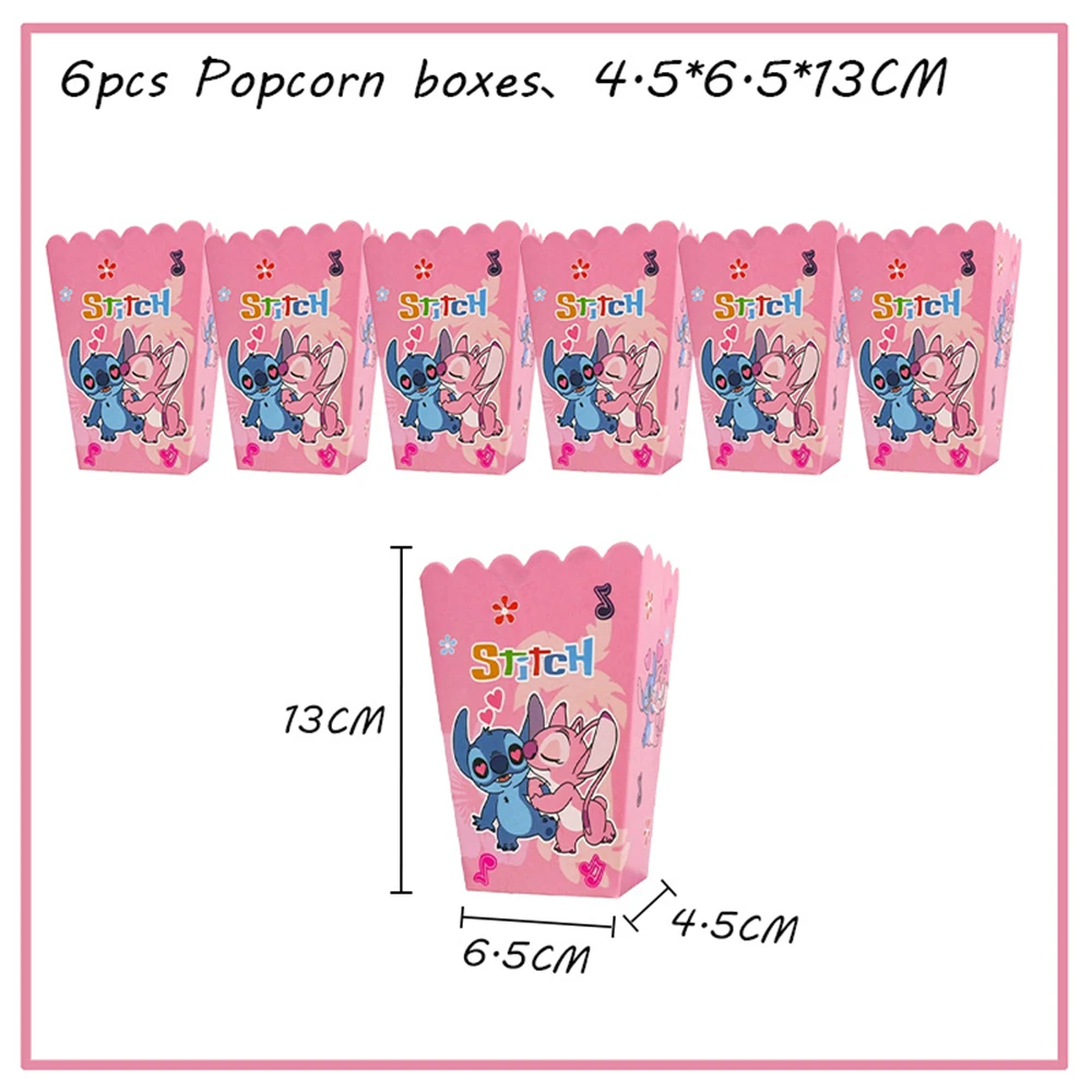 Suministros para decoraciones de fiesta de cumpleaños de Disney Stitch, platos de papel en ...