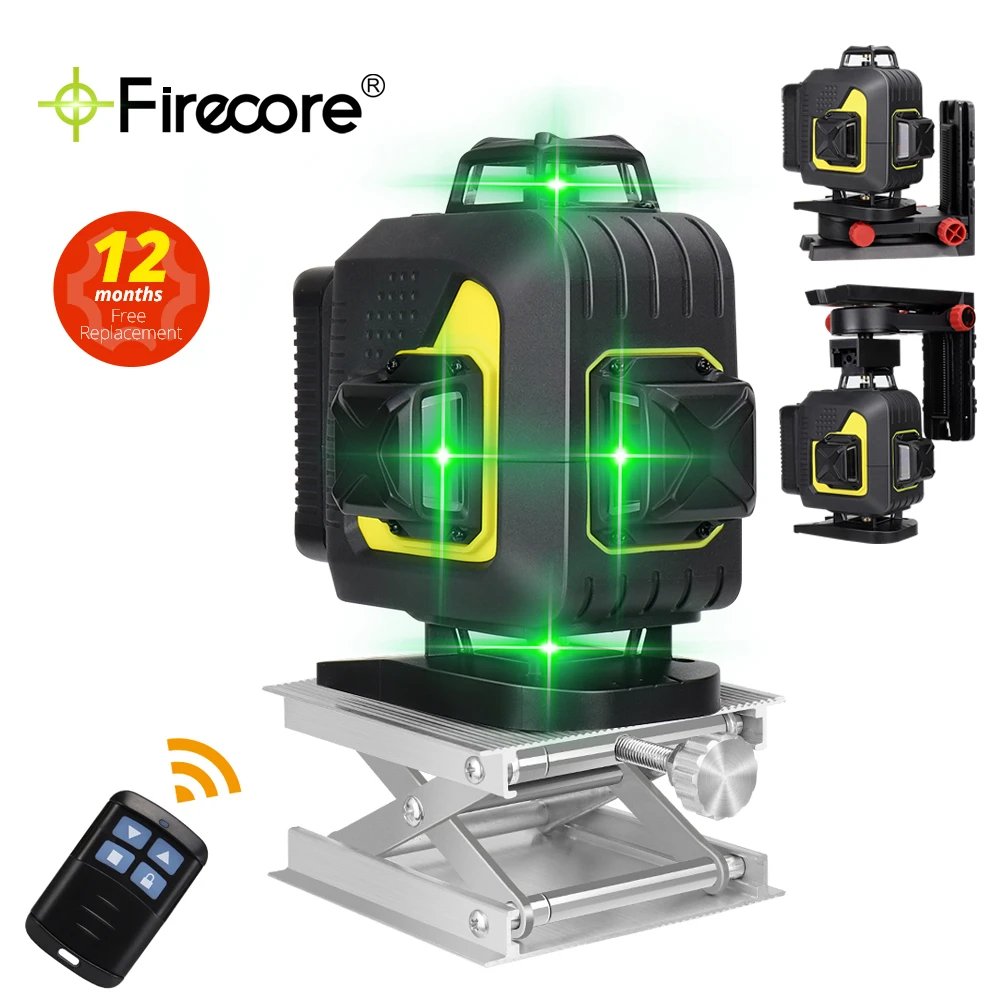 FIRECORE 16 lines 4D Cross Line Laser Level 360 Self-Leveling лазерный ...