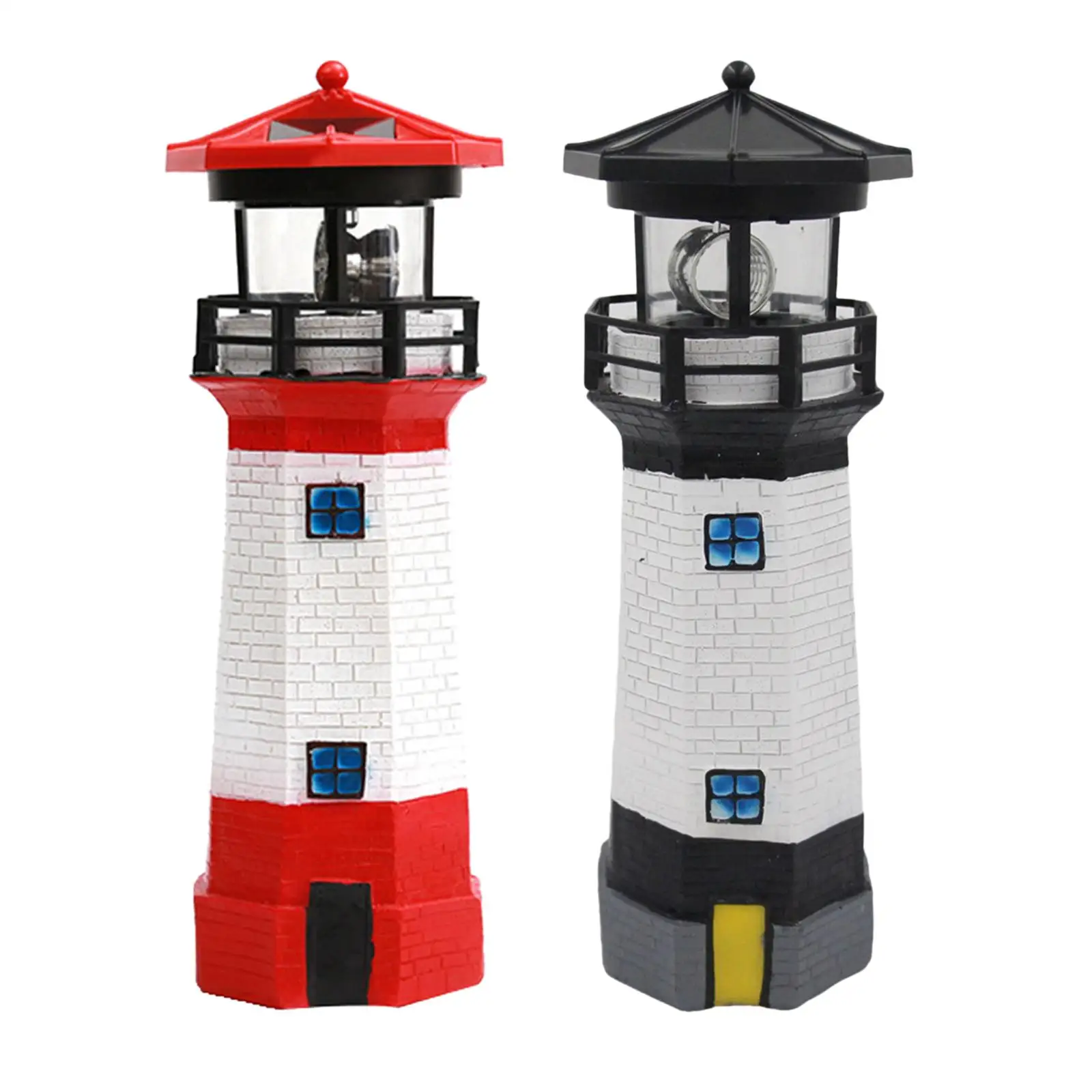 Solar-Rotating-Lighthouse-Light-Landscape-Outdoor-Lamp-Decor-Night ...