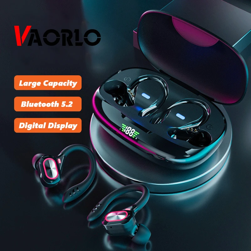 New TWS Sports Earbuds Bluetooth 5.0 Wireless Headphones LED Display Touch Ear-hook Earphone Hi ...