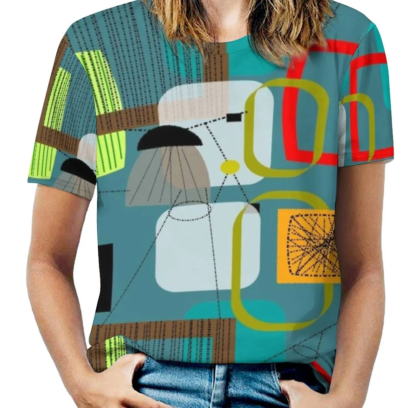 Mid-Century-Modern-Abstract-Art-Iii-Fashion-Print-Women-Ladies-Girls-T ...