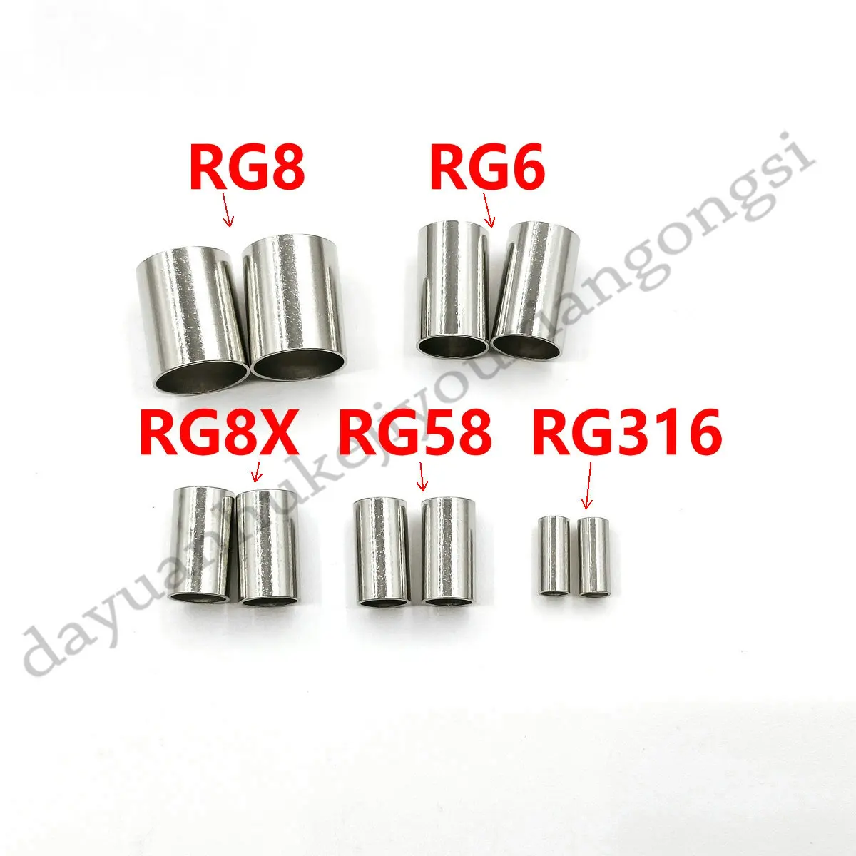 100pcs SMA ring for RG316/RG58/RG59/RG6/RG8X/RG8 adapter