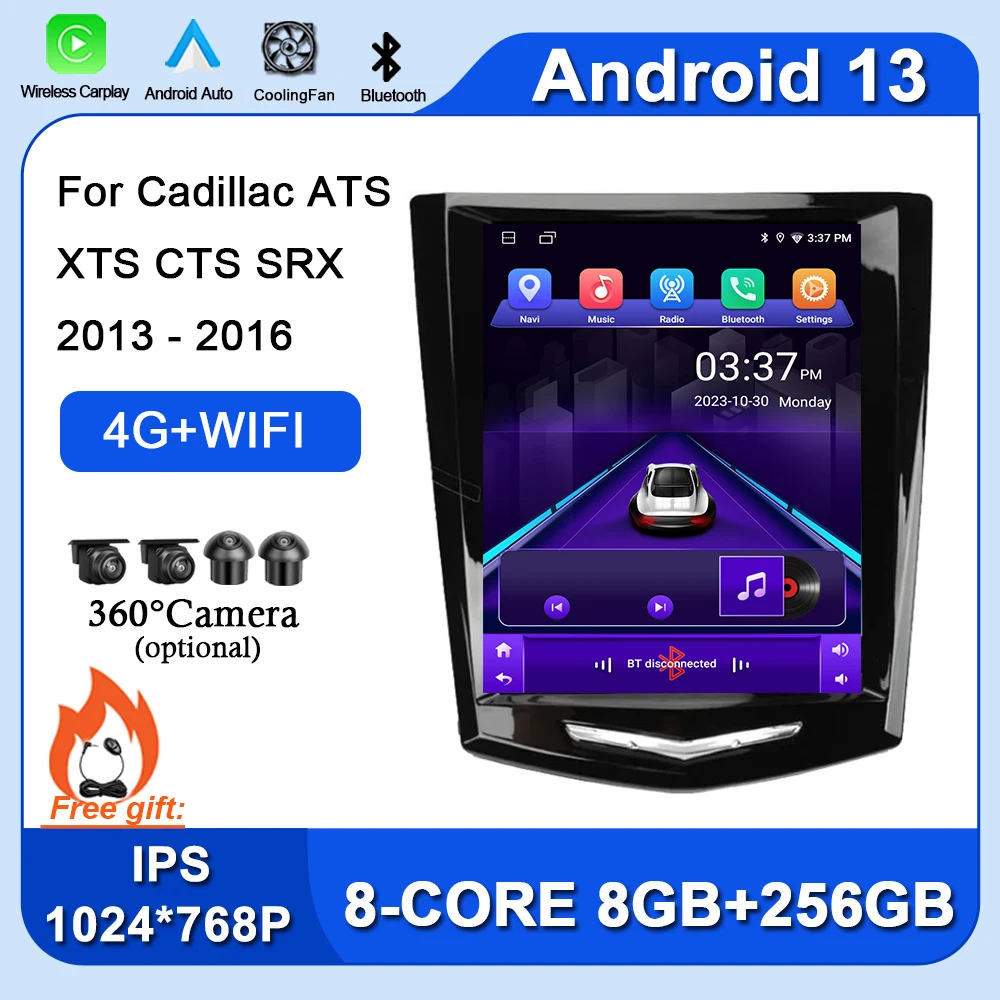 9-7inch-Screen-Car-Radio-Stereo-Android-13-for-Cadillac-ATS-XTS-CTS-SRX ...