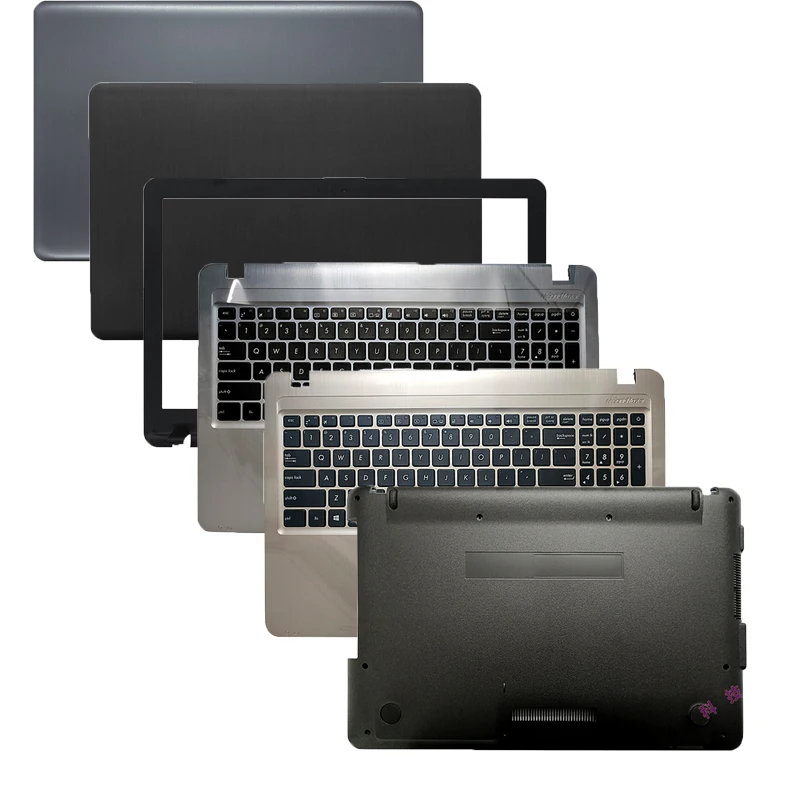 New Lcd Back Cover Rear Lid Bezel Palmrest Upper Case Keyboard For Asus ...