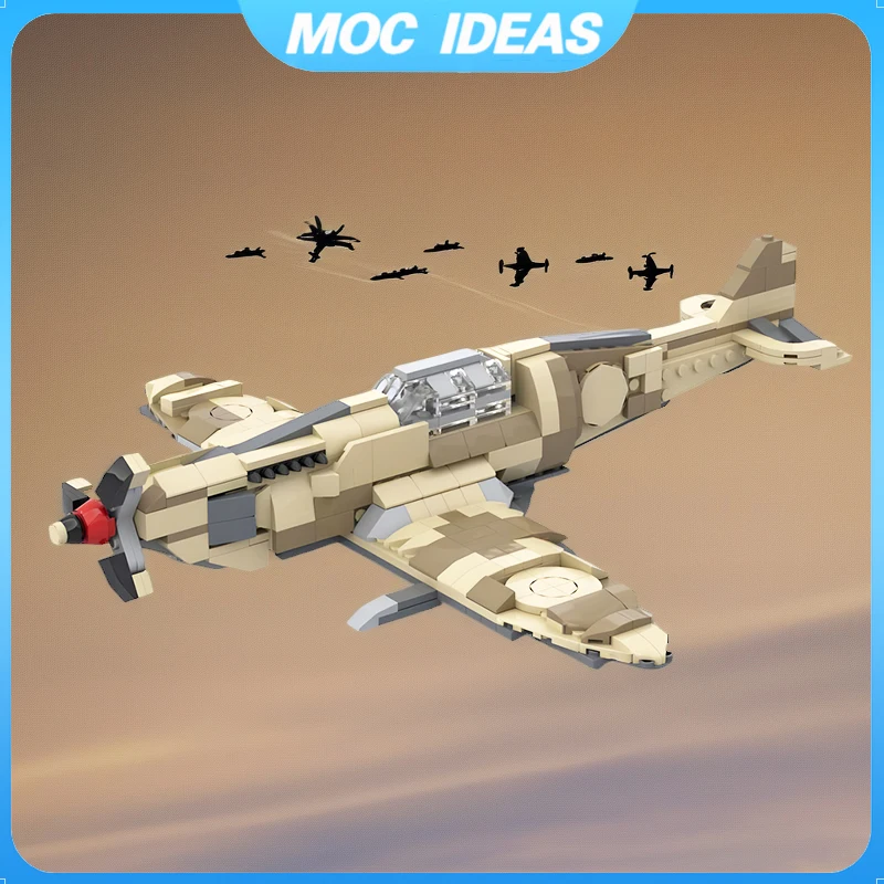 WW2 British Supermarine Spitfire Creative Building Blocks Low-wing ...