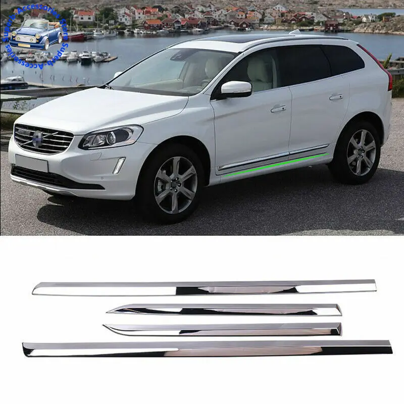 Fit-For-Volvo-XC60-2014-2017-ABS-Chrome-Body-Door-Side-Molding-Cover ...