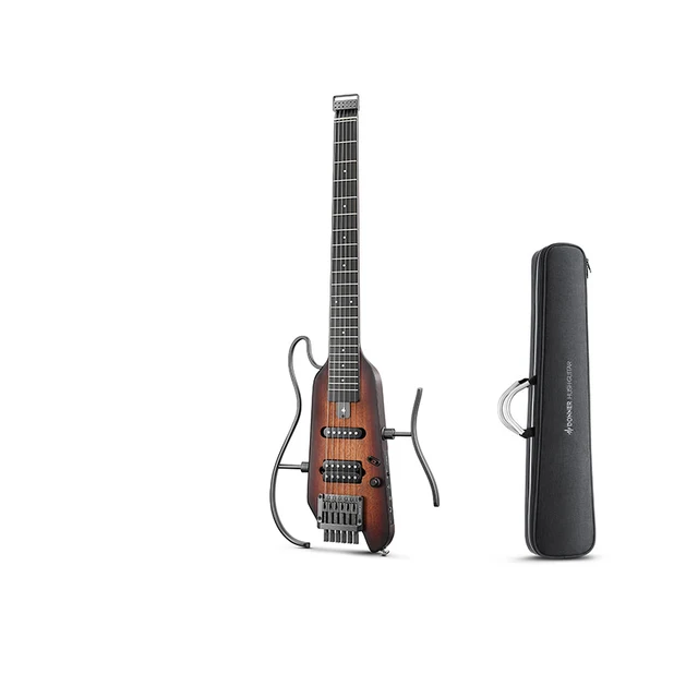 Donner HUSH-X Headless Silent Acoustic Electric Travel Guitar Removable ...