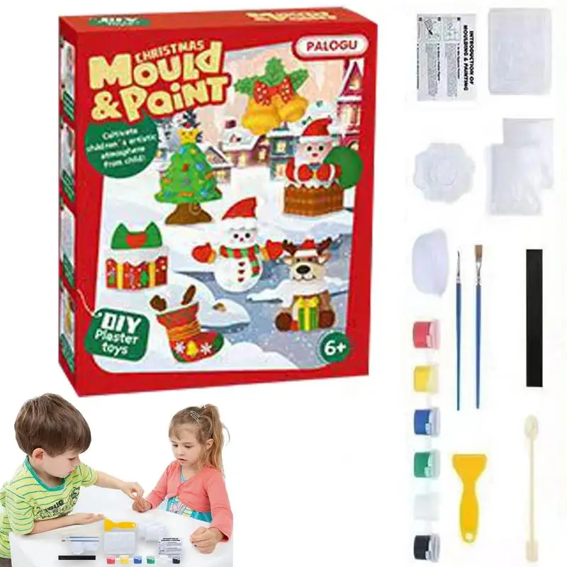 Christmas-Plaster-Painting-Kit-Christmas-Theme-Plaster-Doll-Painting ...