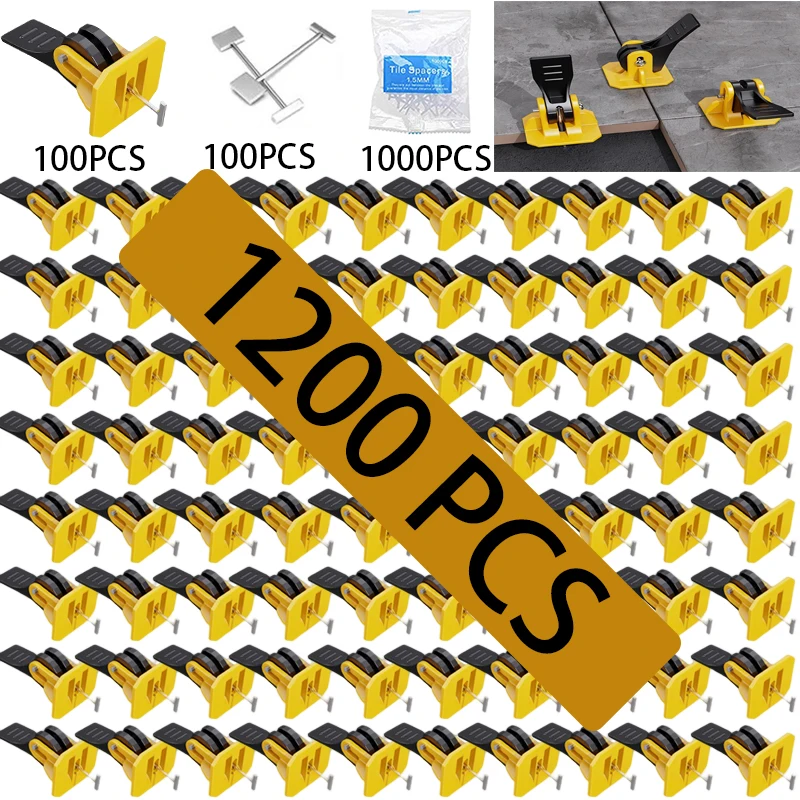 1200PCS-ReusableTile-Leveling-System-For-Tile-Leveling-Construction ...