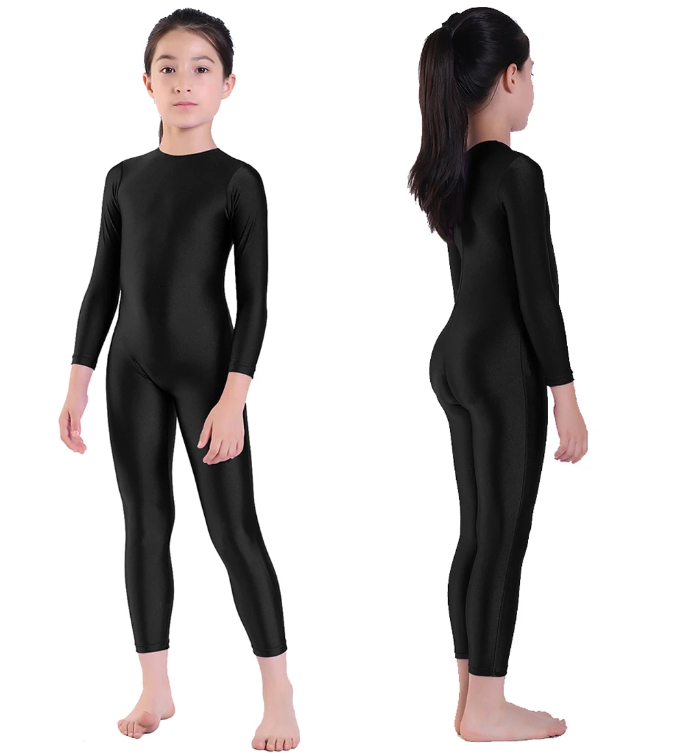 AOYLISEY Kids Ballet Skate Dance Unitard Girls Gymnastics Full Body ...