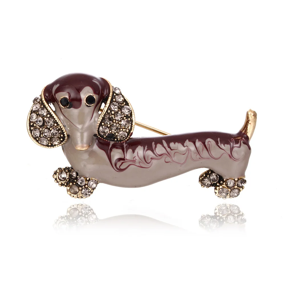 Cute-Sausage-Dog-Dachshund-Brooch-Dog-Enamel-Brooches-For-Women-Brooch ...