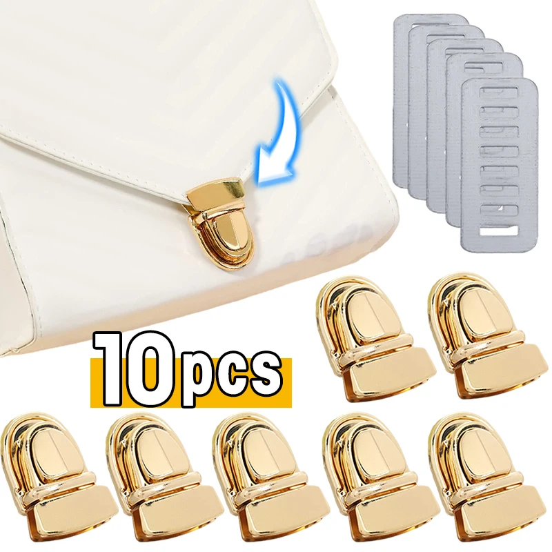 5/10PCS Bag Lock Clasp Catch Purse Thumb Locks Purse Buckles Fasteners ...
