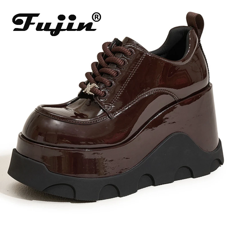 Fujin 10cm Microfiber Leather Spring ZIP Motorcycle Chelsea Boots Pumps ...
