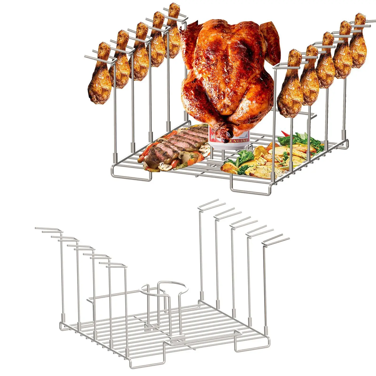 Multipurpose-Stainless-steel-4-in-1-roasted-chicken-rack-10-slot ...