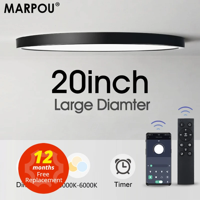 20inch Large Bedroom Ceiling Led Ceiling Lamps Room Lights Lighting ...