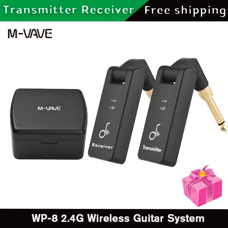 M-vave 2.4G Wireless Guitar System Transmitter Receiver 4 Channels ...