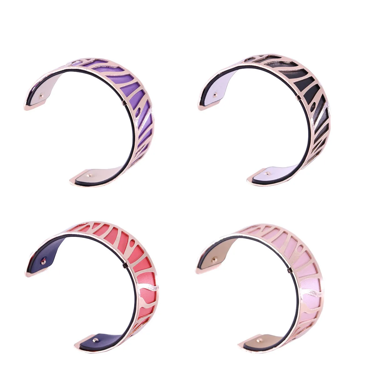 25mm Reverible Bracelet Bangles Reversible Pu Leather Cuff Bangle ...