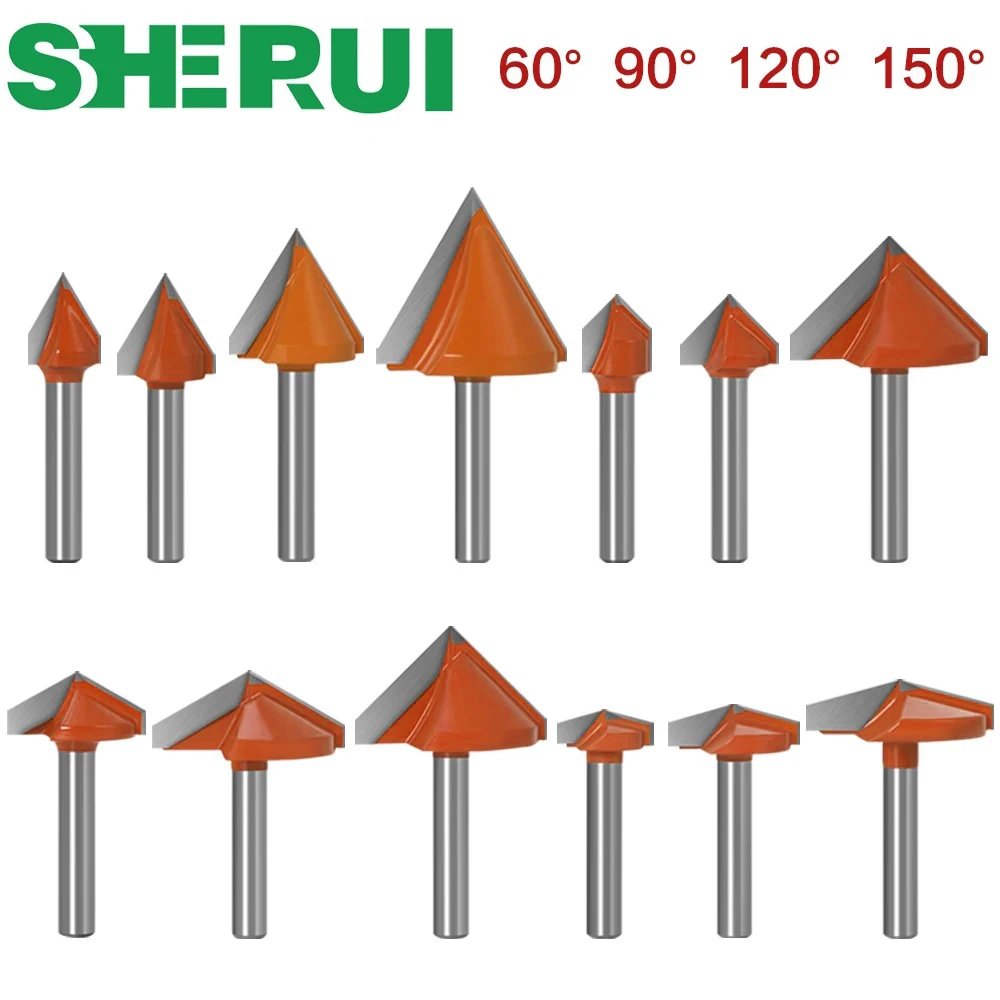 6mm-V-Bit-1PCS-CNC-solid-carbide-end-mill-tungsten-steel-woodworking ...
