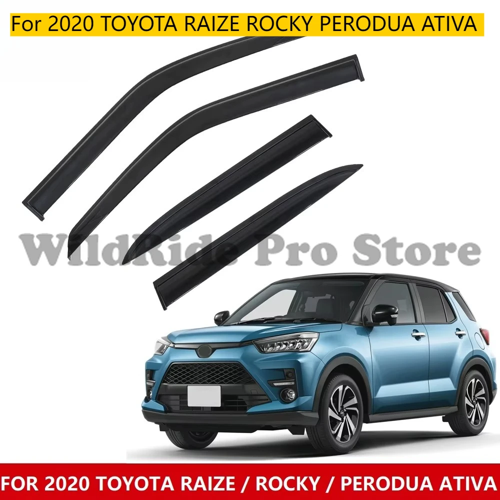 Car Door Window Visor Rain Guard Side Sun Vent Visors Wind Deflector ...