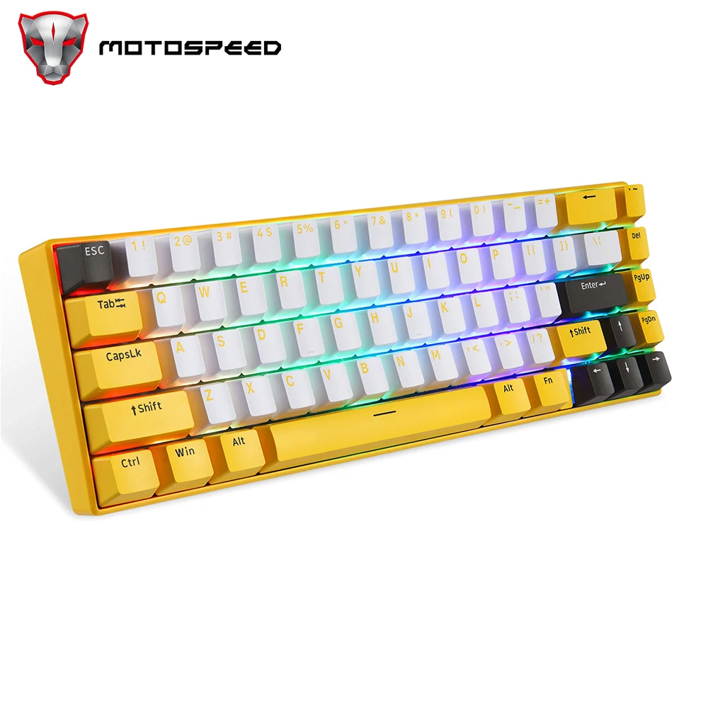 Motospeed BK67 Bluetooth 5.0 kablosuz/kablolu mekanik oyun klavyesi ABS ...