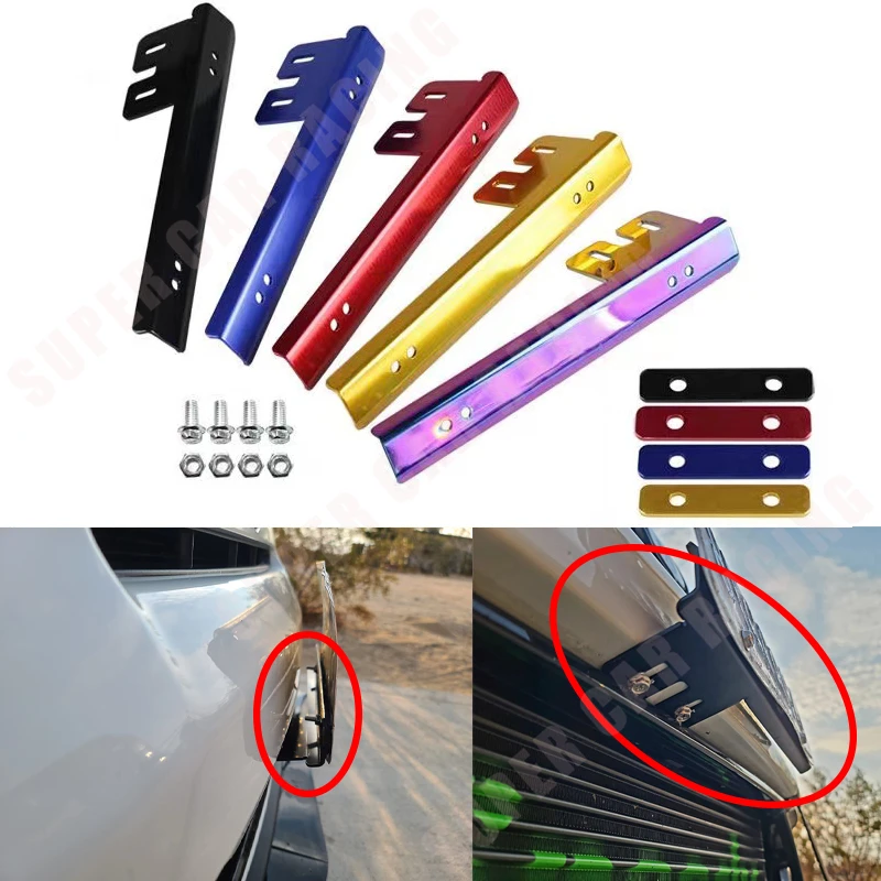 Universal Aluminum Alloy Front Bumper Number License Plate Mount ...