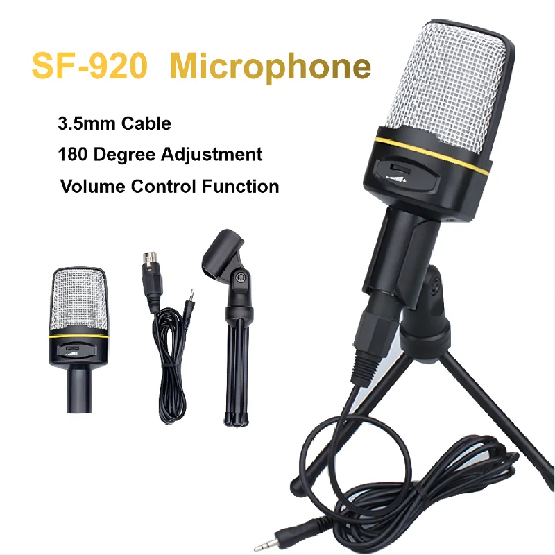 SF-920-Cardioid-Condenser-Professional-Recording-Microphone-3-5mm-Plug ...