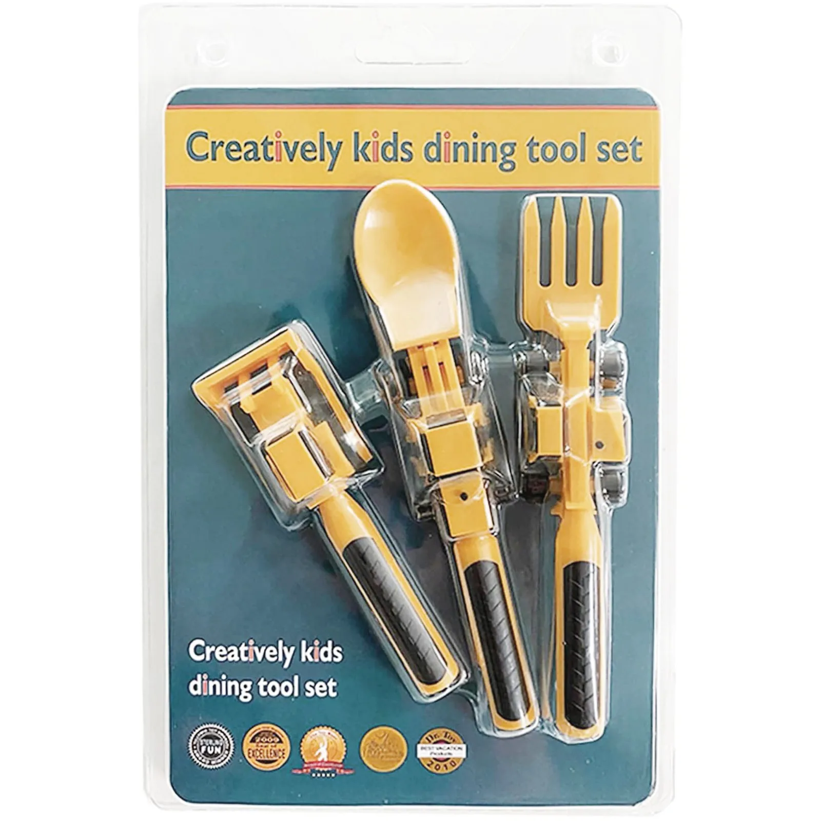 New-Creative-Children-s-Car-Tableware-Set-Dinner-Plate-Spoon-Bulldozer ...