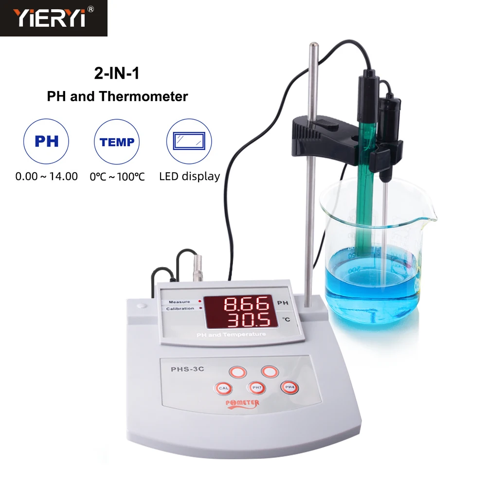 PHS-3C-Digital-PH-Meter-0-01-Accuracy-Auto-Calibration-Desktop-Temp-pH ...