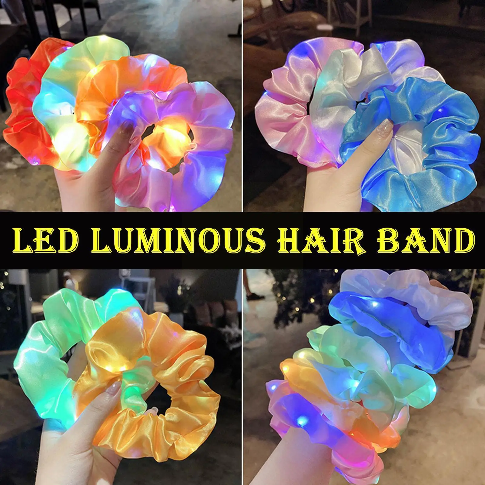LED-Luminous-Large-Hair-Band-LED-Light-Hair-Ties-Elastic-Ponytail ...