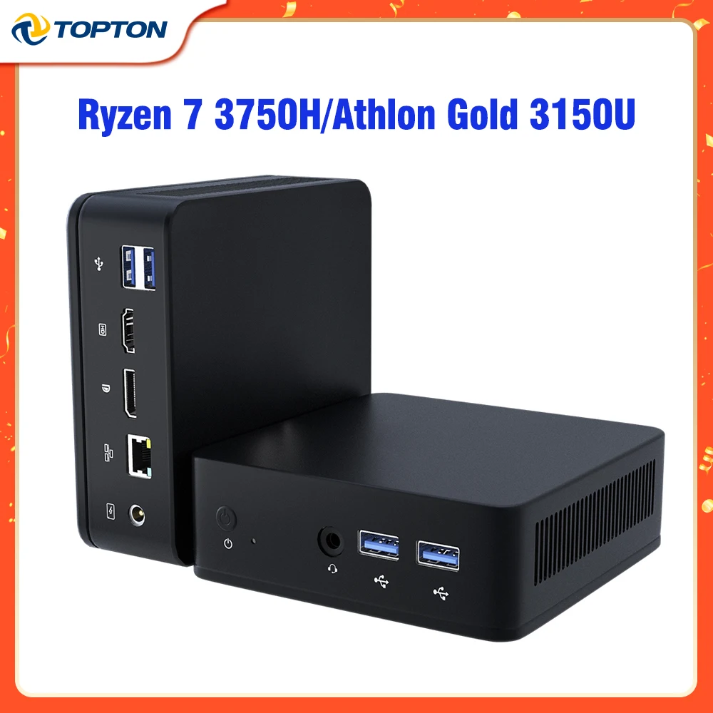Topton Cheap AMD Mini PC Ryzen 7 3750H R5 3550H Barebone Windows 11 ...