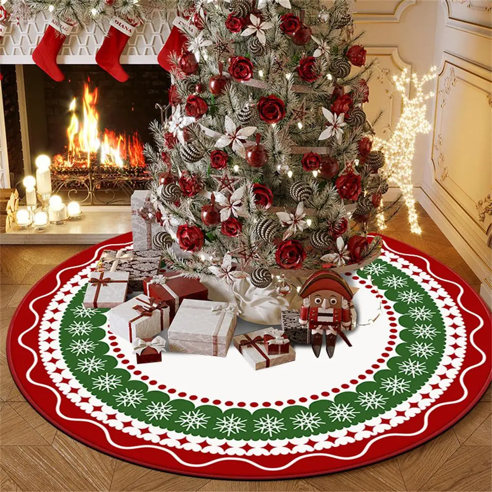 Christmas-New-Year-Festive-Christmas-Carpet-Round-Old-Man-Elk-Floor ...
