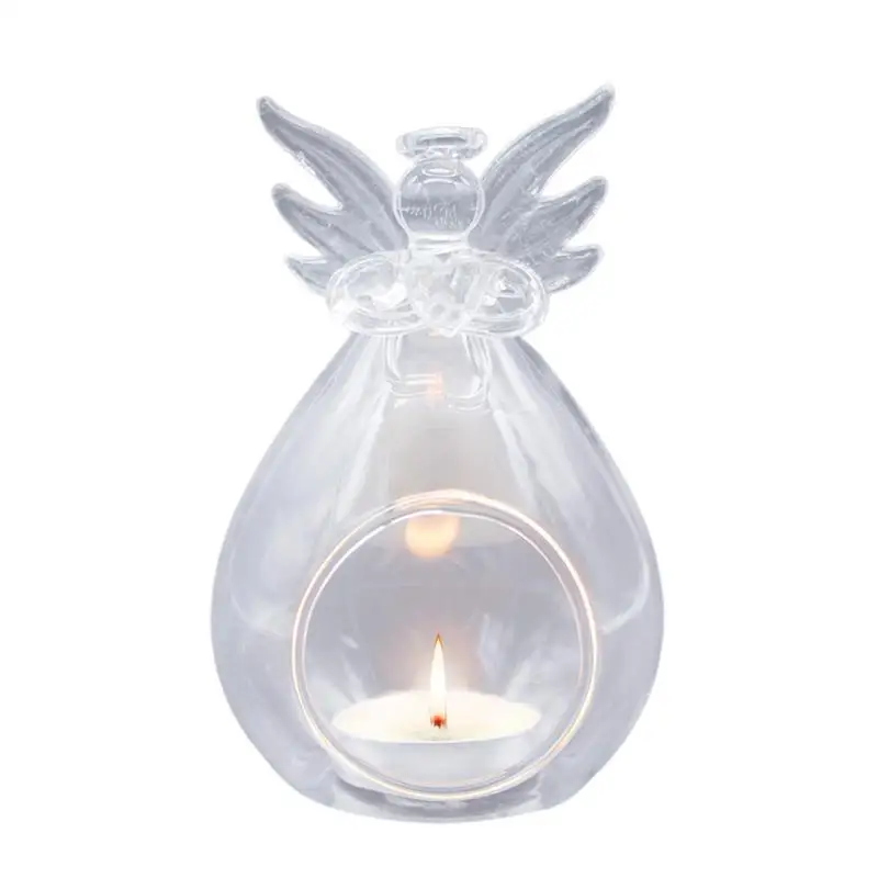 Clear-Glass-Tealight-Heatproof-Durable-Angel-Candle-Holders-Tea-Lights ...