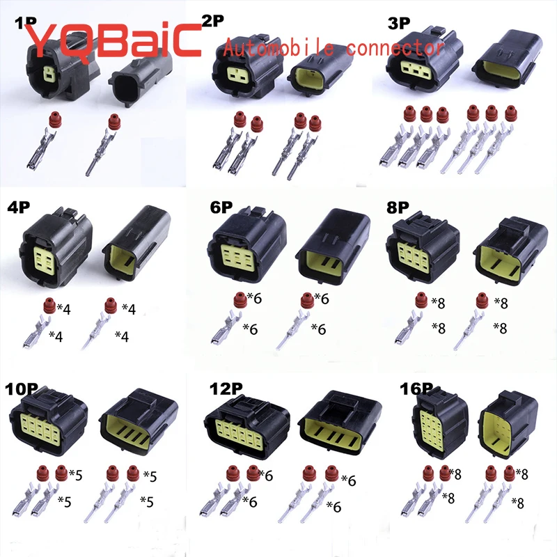 1 2 3 4 6 8 10 12 16 Pin Denso Auto Waterproof Connector Electrical ...
