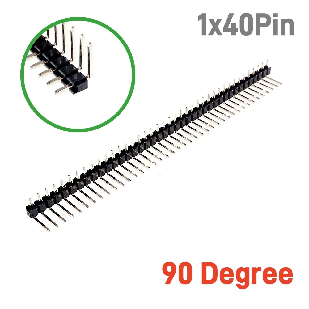 1000pcs-1x40-Pin-2-54mm-Pitch-Pin-Header-Male-Single-Row-Right-Angle ...