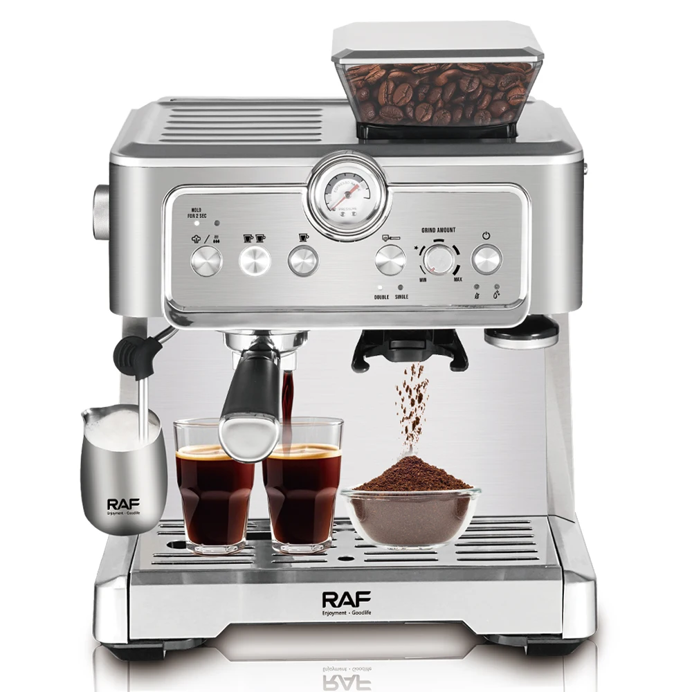 RAF Espresso Coffee Maker With 1350W High Pressure Pump Twin Brewing ...