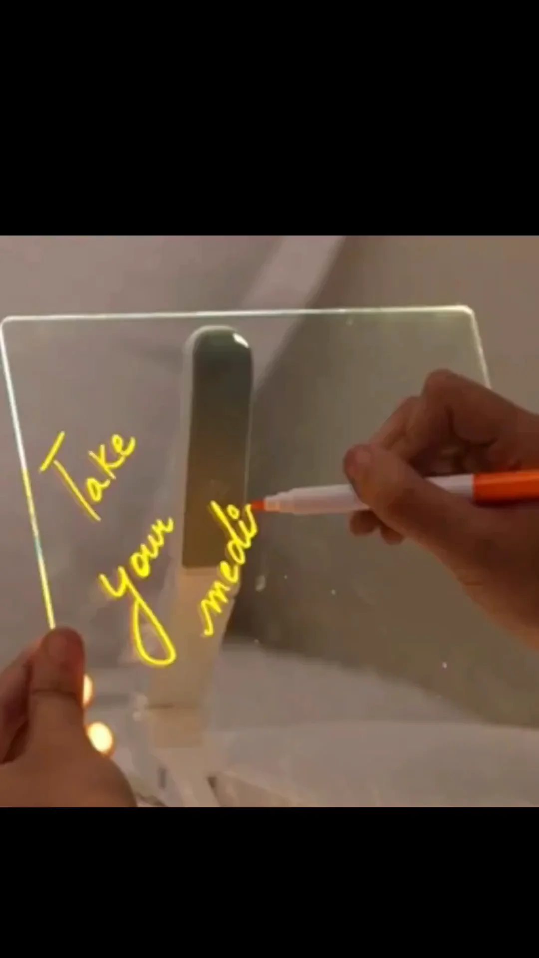 Creative LED Note Board Night Light USB Rewritable Message Board Warm ...