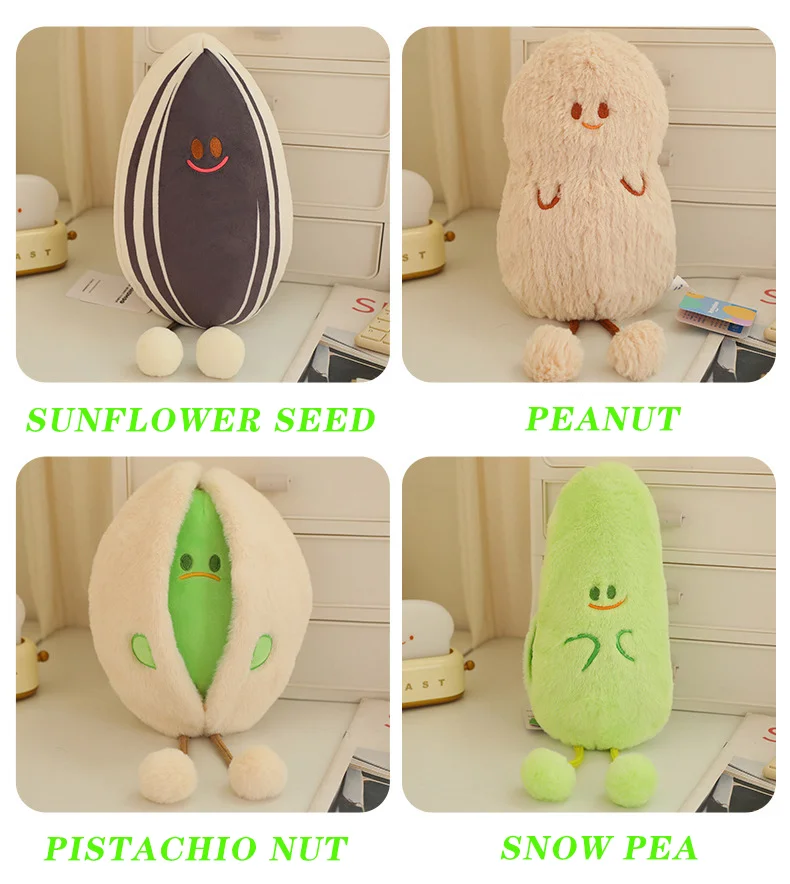 12-26CM-Imitation-Nut-Series-Plush-Toy-Smiling-Face-Pistachio-Sunflower ...