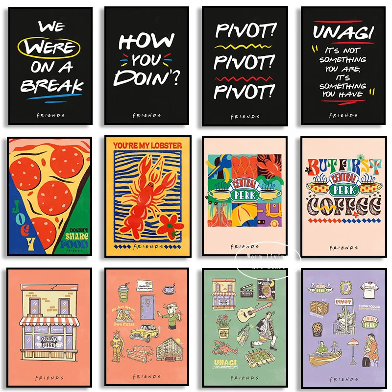Friends-TV-Show-Poster-Central-Perk-Design-Quotes-Friends-Canvas ...