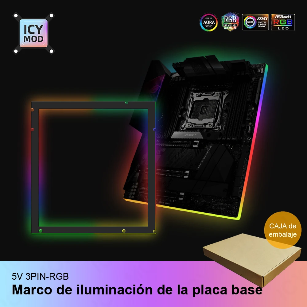 Placa base A-RGB, marco de iluminación ATX MATX ITX 5V3Pin ...